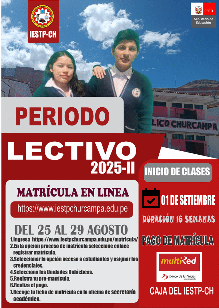 Matrícula 2025 – IESTP CHURCAMPA